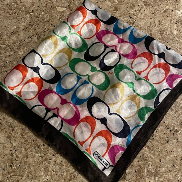 Coach | Accessories | Vintage 2x20 Coach Colorful Rainbow Signature ...